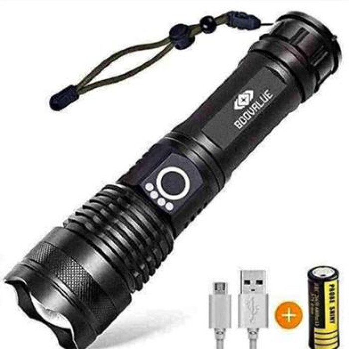 SuperSavers BD - Rechargeable Zoom LED Flashlight USB Torch Light ...