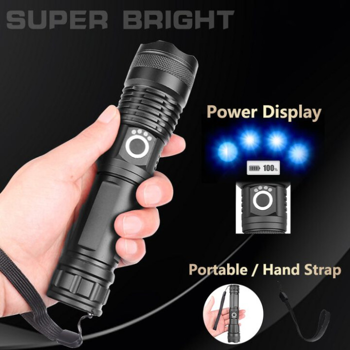 SuperSavers BD - Rechargeable Zoom LED Flashlight USB Torch Light ...